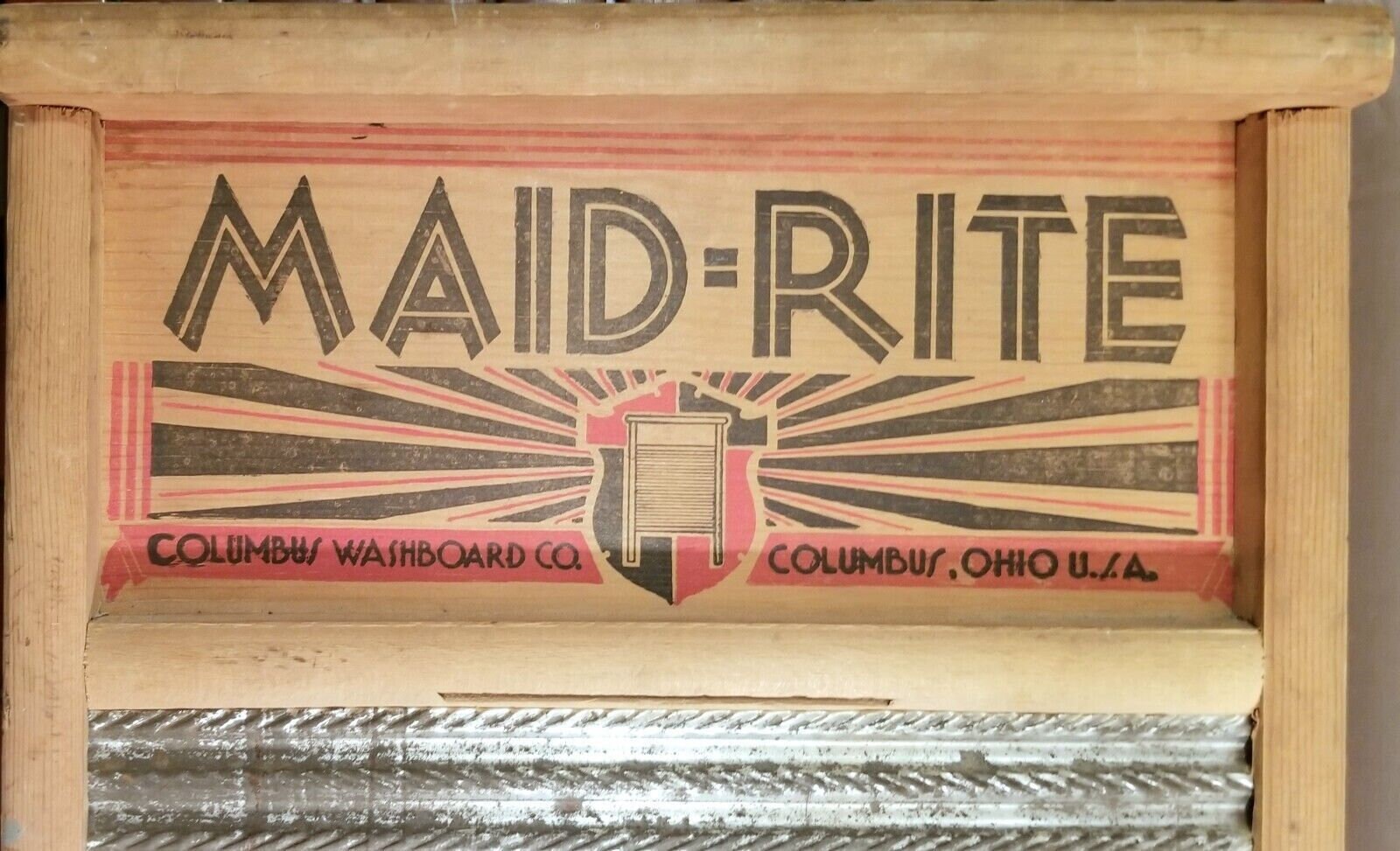 Vintage Made-rite Standard Family Size Washboard No. 2072 Columbus ...
