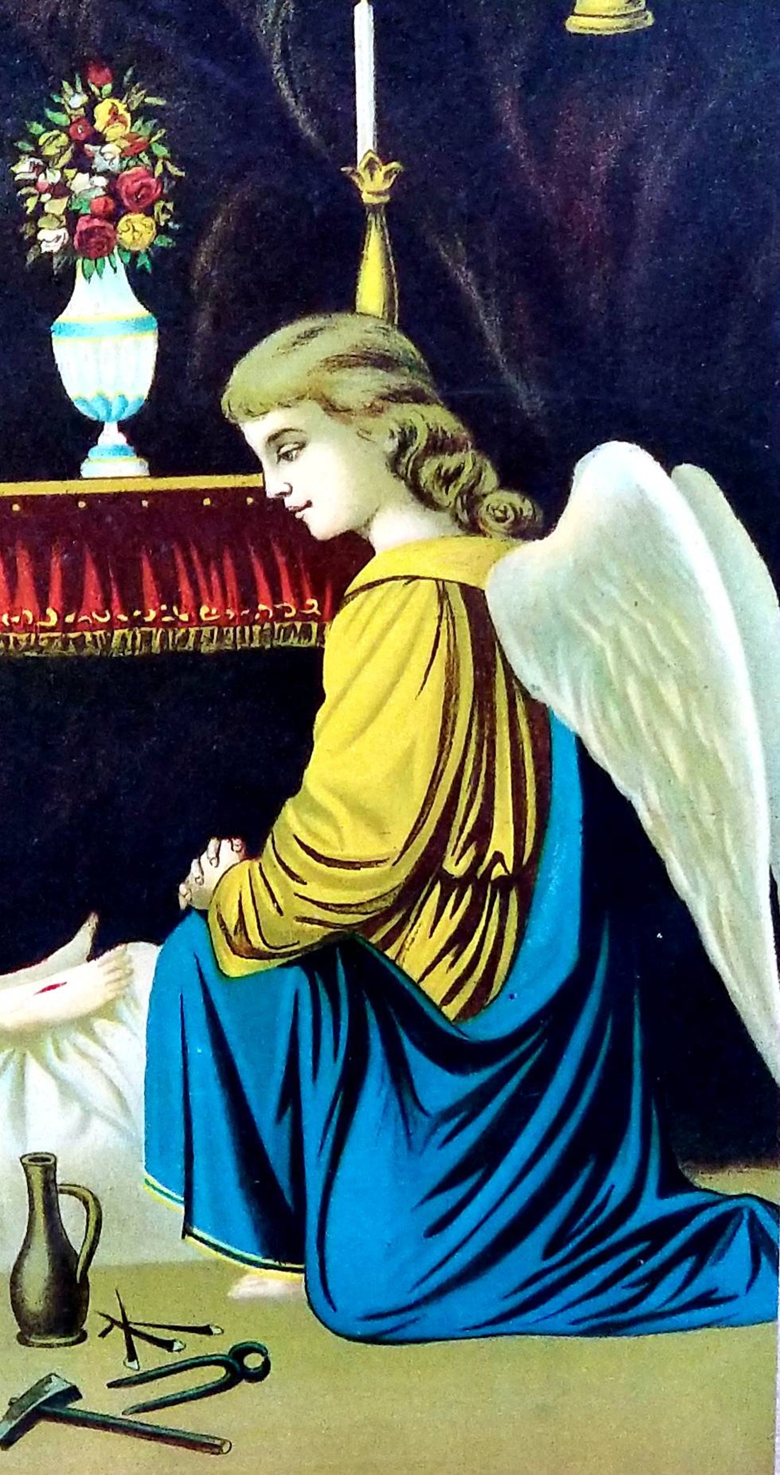 Holy Grave of Christ Early 1900s Antique German Lithograph Victorian ...