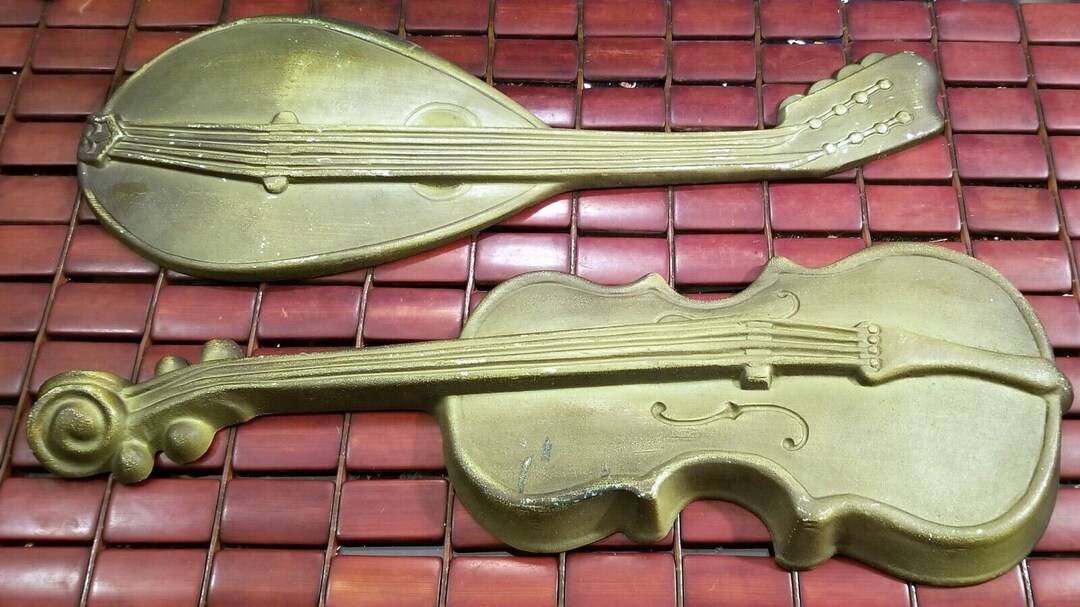 Vintage Royal Cast Aluminum Mandolin & Violin Instruments Wall Decor - Etsy