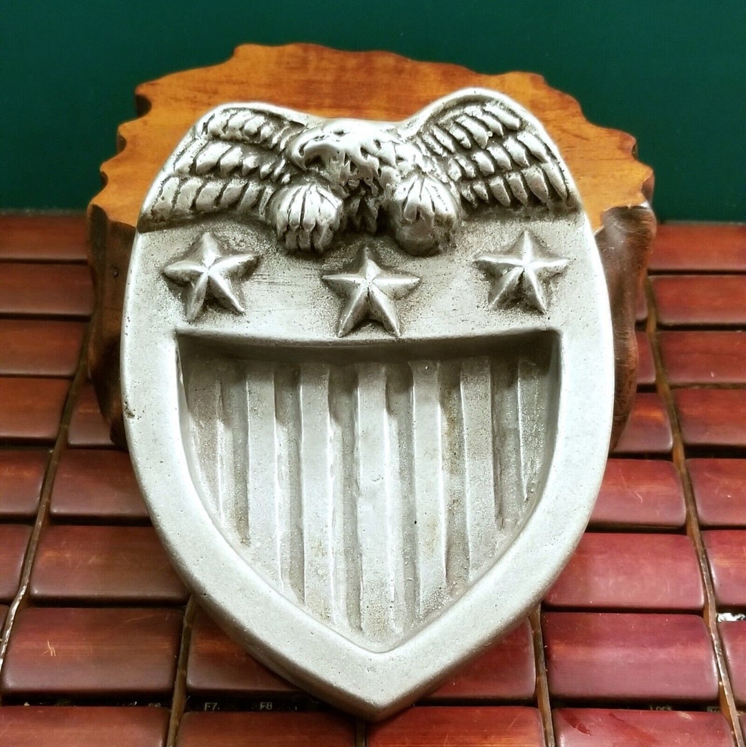 1966 Scovill American Eagle Stars & Strips Shield Shaped Trinket Dish ...