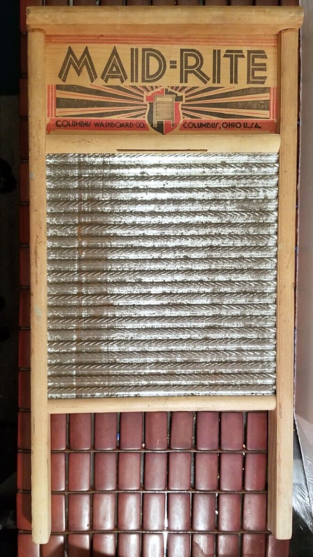 Vintage Made-rite Standard Family Size Washboard No. 2072 Columbus ...