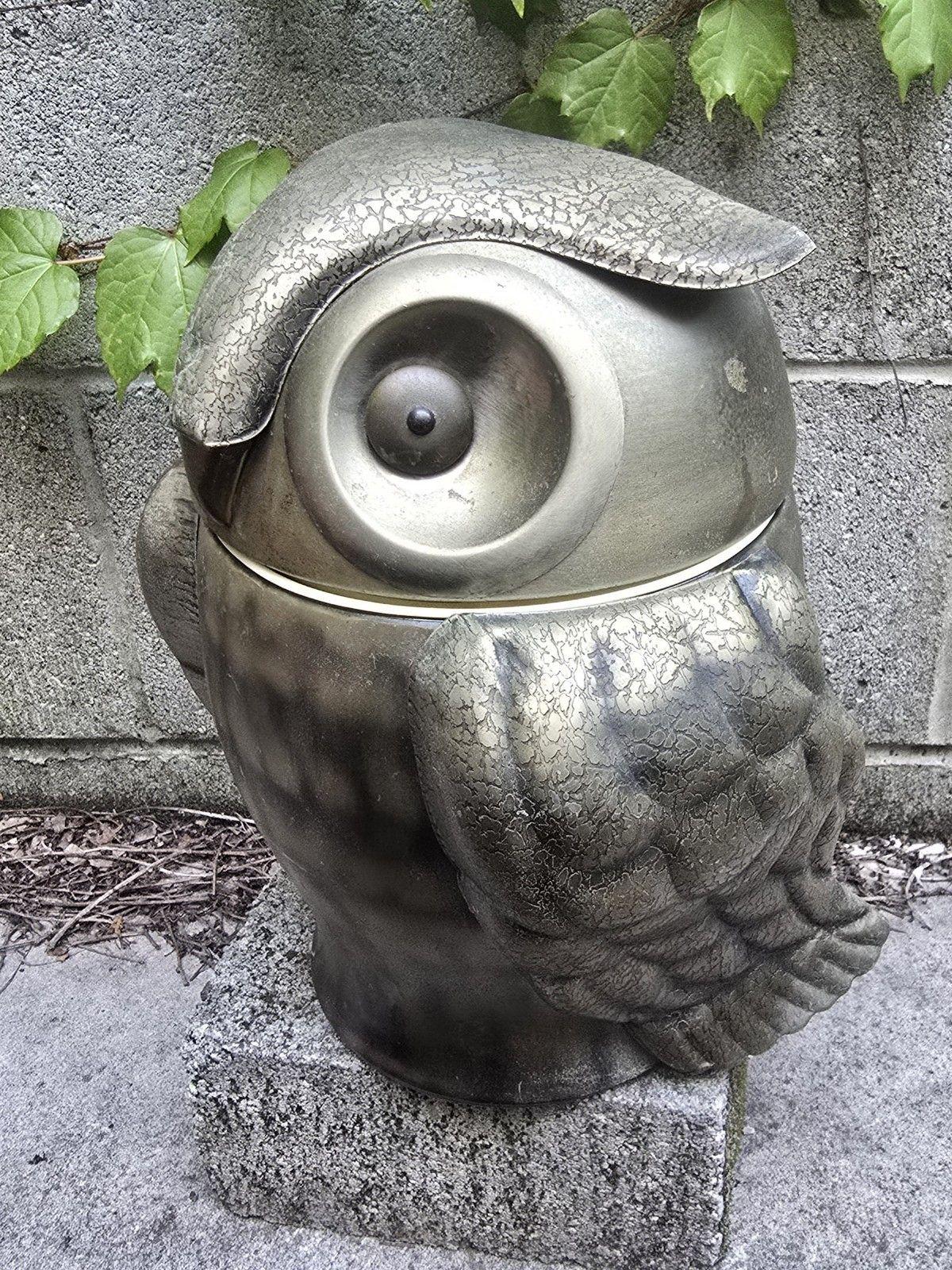 1960s Owl Ice Bucket Seymour Mann Pewtertone Olde Tankardware Japan Mid ...