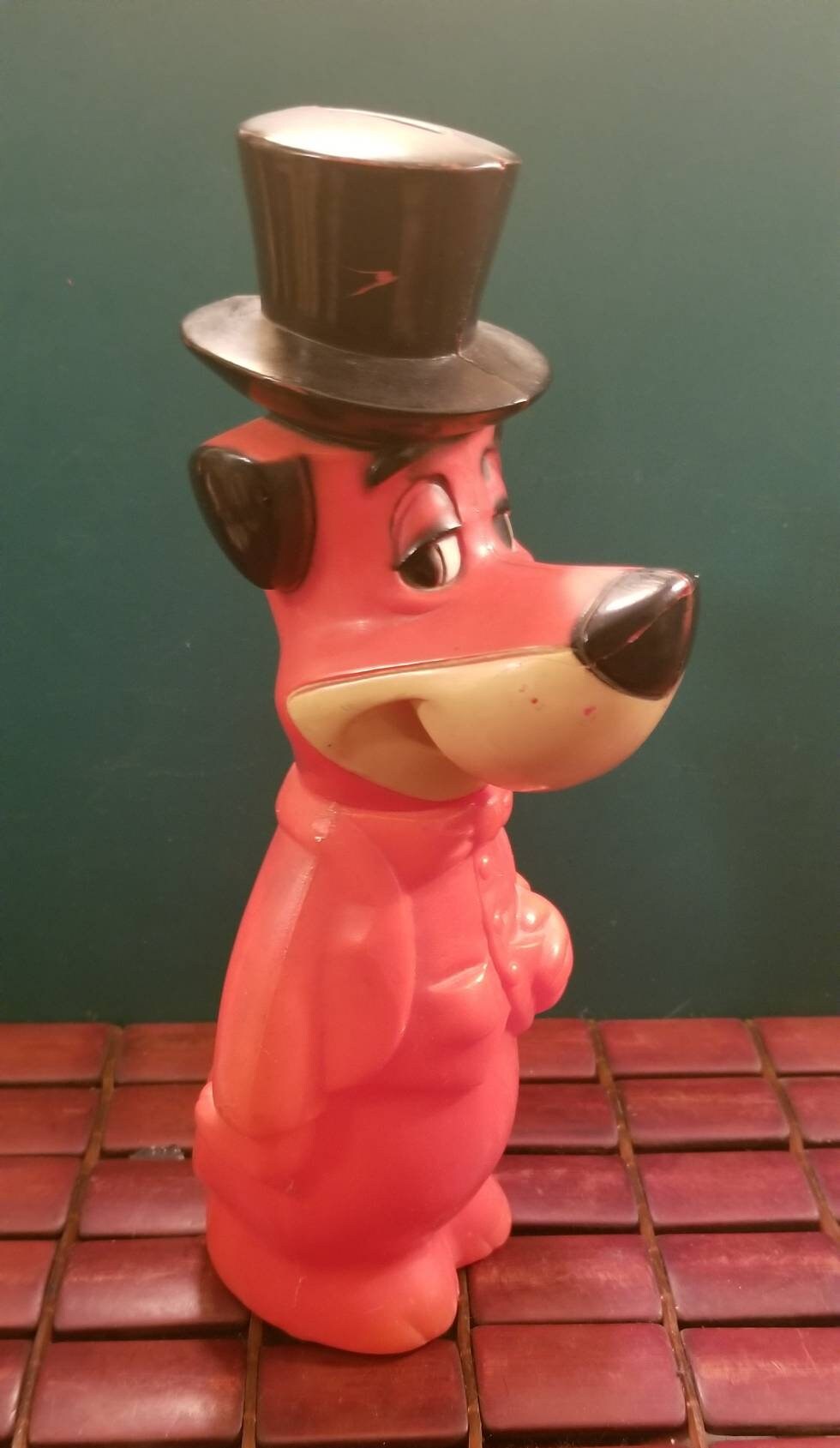 Vintage Hanna-barbera Red Huckleberry Hound Plastic Coin Bank ...