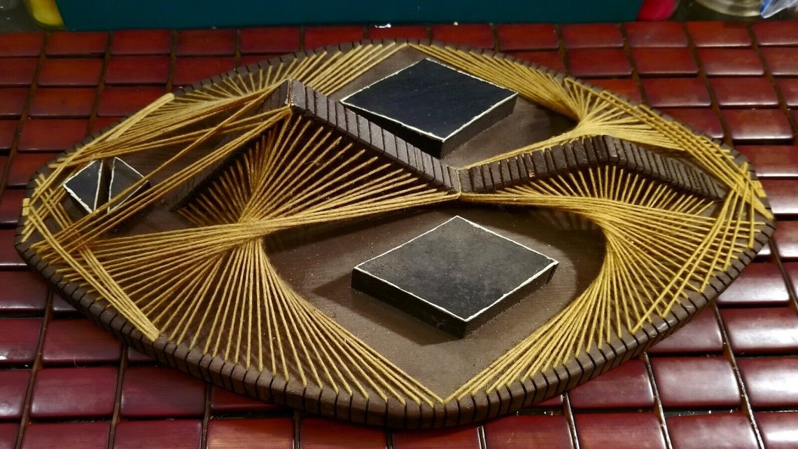 Vintage Midcentury String Art 3D African Tribal Mask Wall Art 18.5"x12 ...