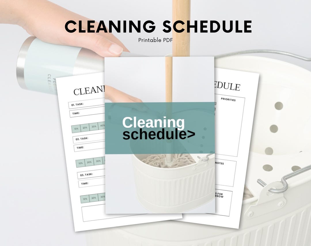 Printable Cleaning Schedule PDF | Daily, Weekly and Monthly Cleaning ...