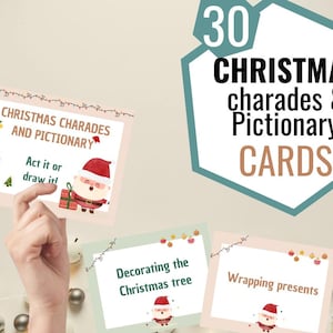 Christmas Charades and Pictionary Printable | Fun Christmas Party Game ...