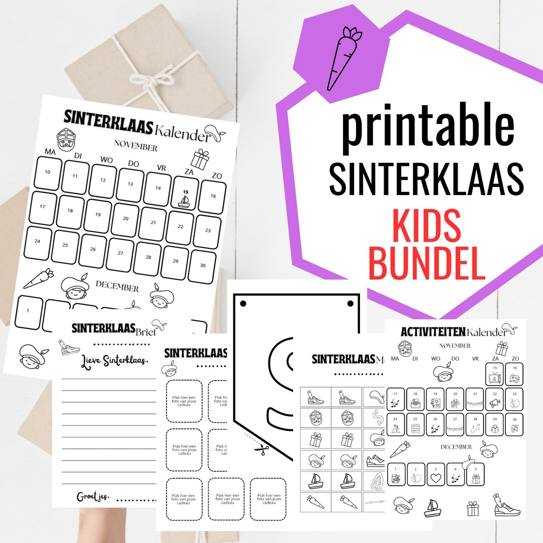 Complete Sinterklaas Kids Bundle – Activity Calendar, Countdown ...