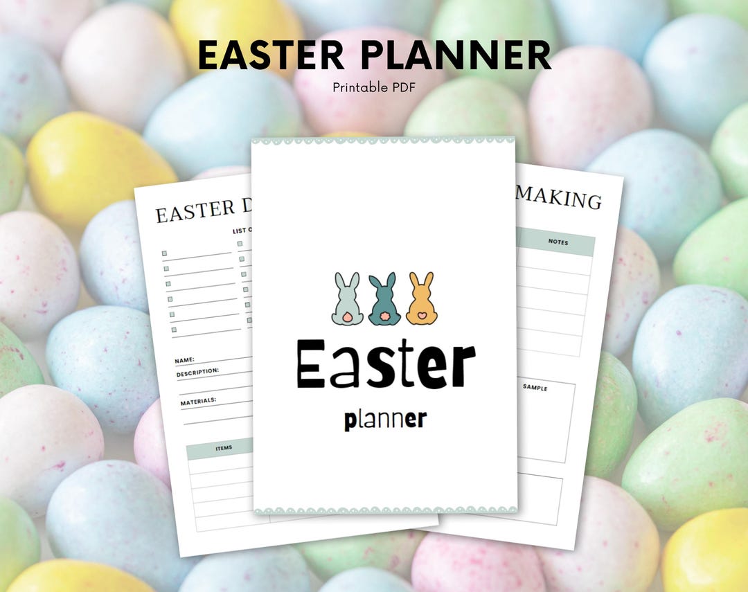 Printable Easter Planner | Easter Checklist, Budget, Menu, Games ...