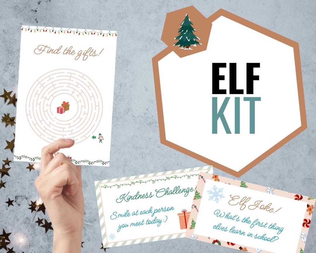 Christmas Elf Kit Printable PDF | Kindness Challenge, Elf Jokes & Games ...