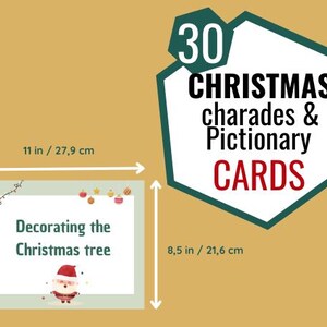 Christmas Charades & Pictionary Printable Game – 30 Fun Cards for ...