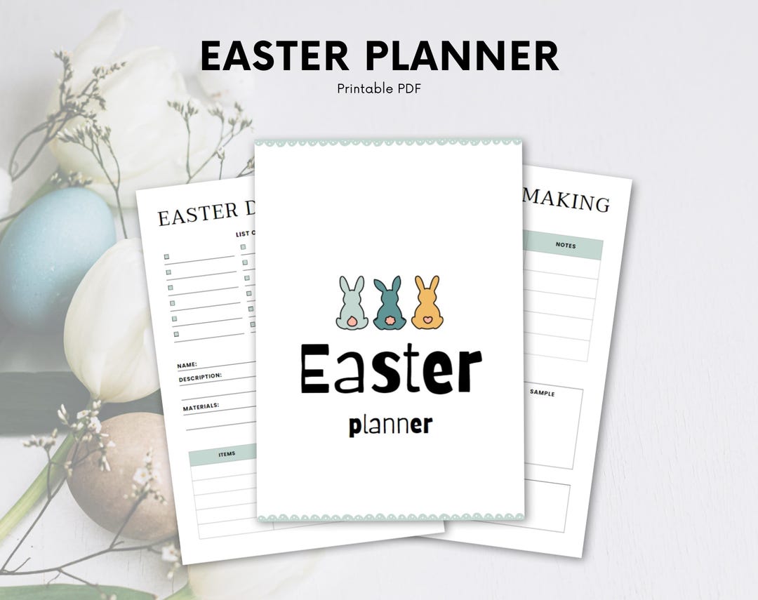 Printable Easter Planner | Easter Checklist, Budget, Menu, Games ...