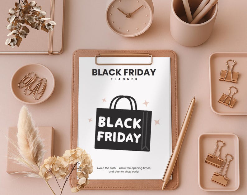 Printable Black Friday Planner A4 PDF With Budget Tracker, Wish List ...