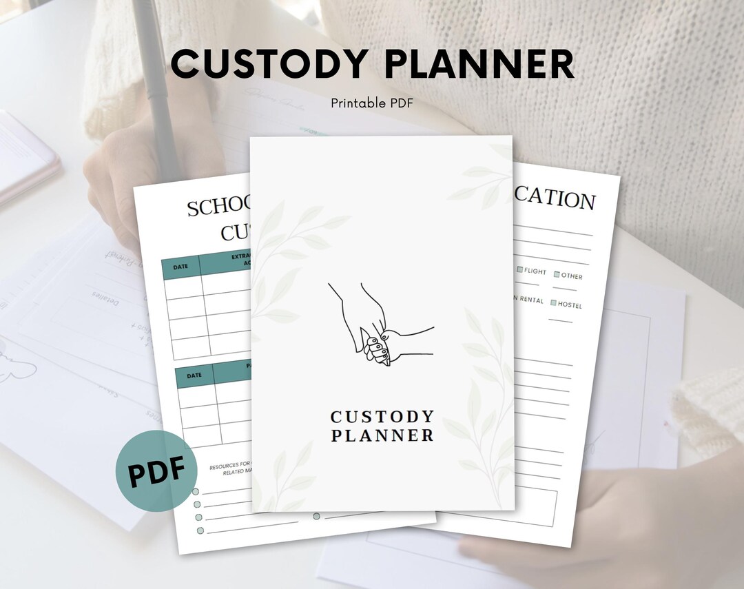 Printable Custody Planner for Co-parenting | Child Custody Organizer ...