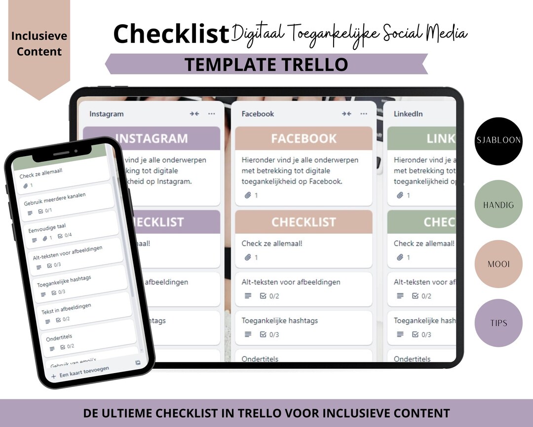 Trello Template: Digital Accessible Social Media Checklist Make ...