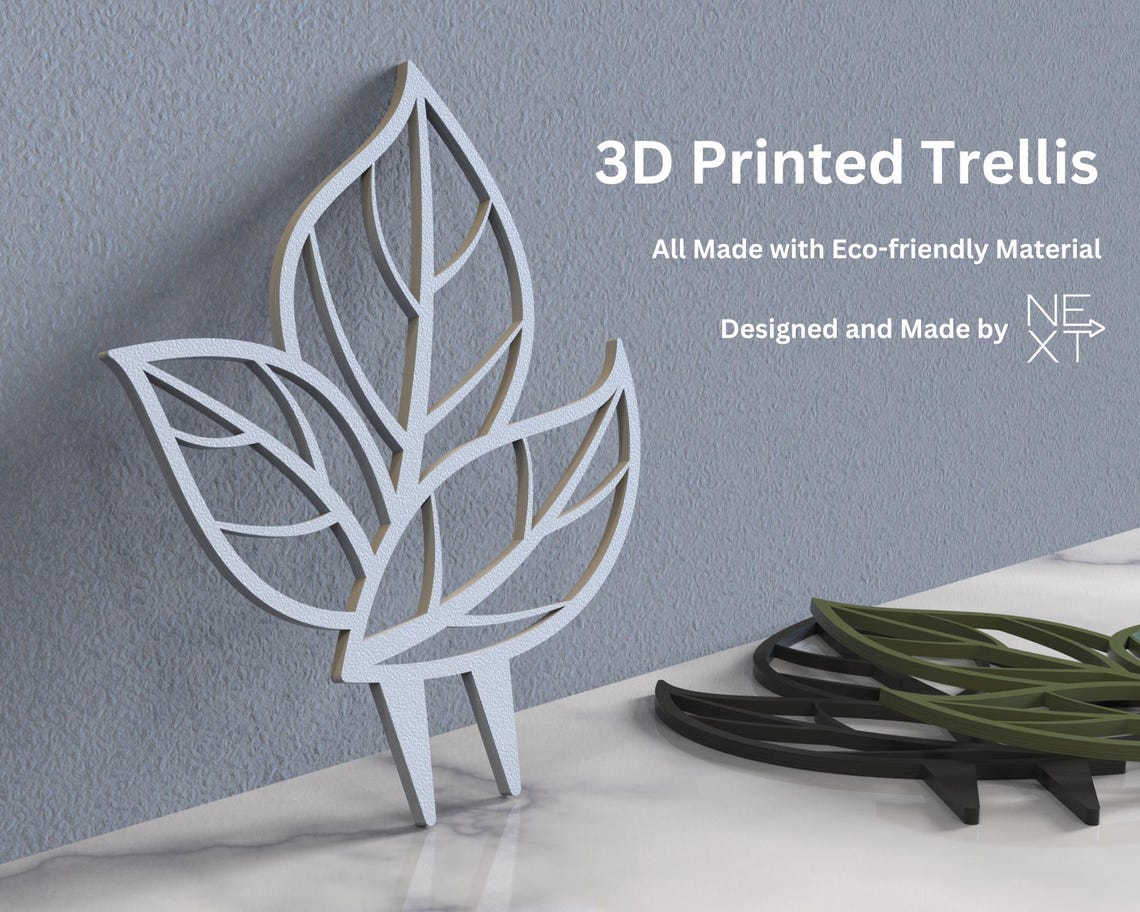 3D Printed Trellis Minimalist Modern Design Made With Eco-friendly ...