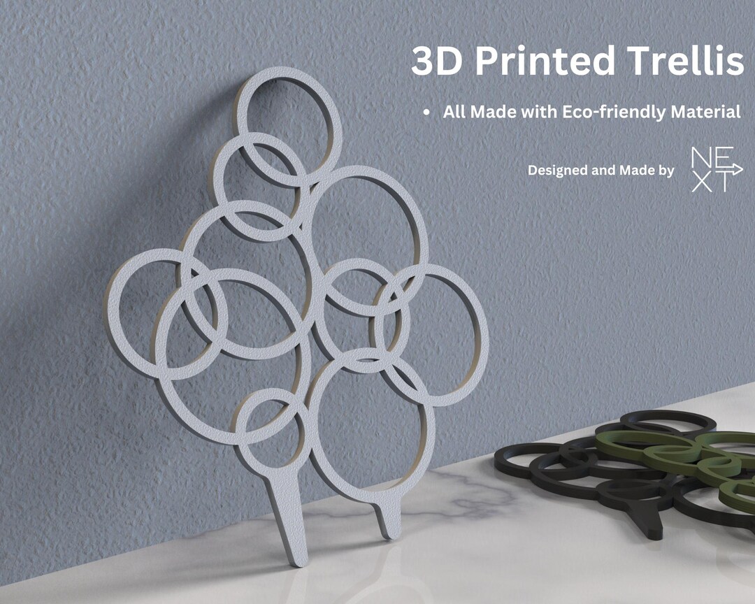 3D Printed Trellis Minimalist Modern Design Made With Eco-friendly ...