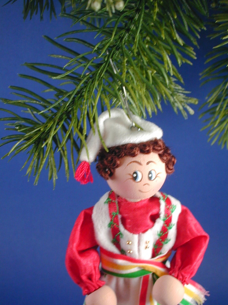 Clothespin Italian Boy Doll Ornament: Handmade Peg Doll - Etsy