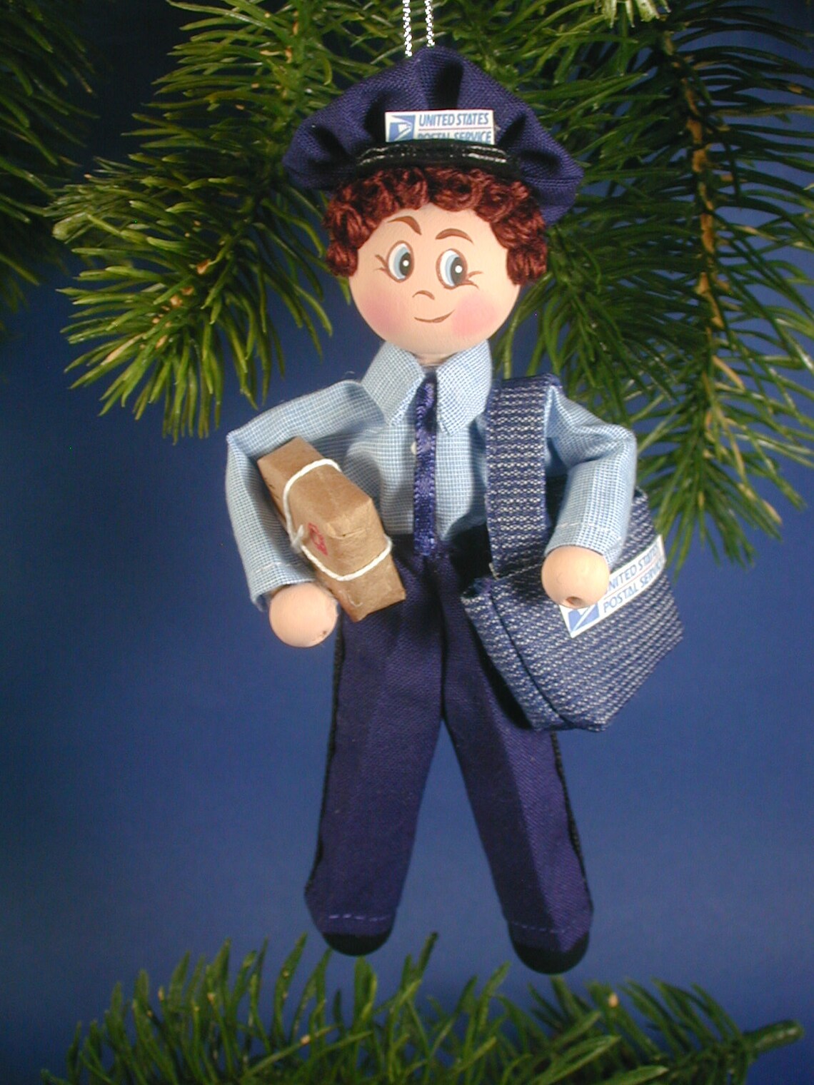 Postal Person Clothespin Doll Ornament Mail Carrier Ornament - Etsy