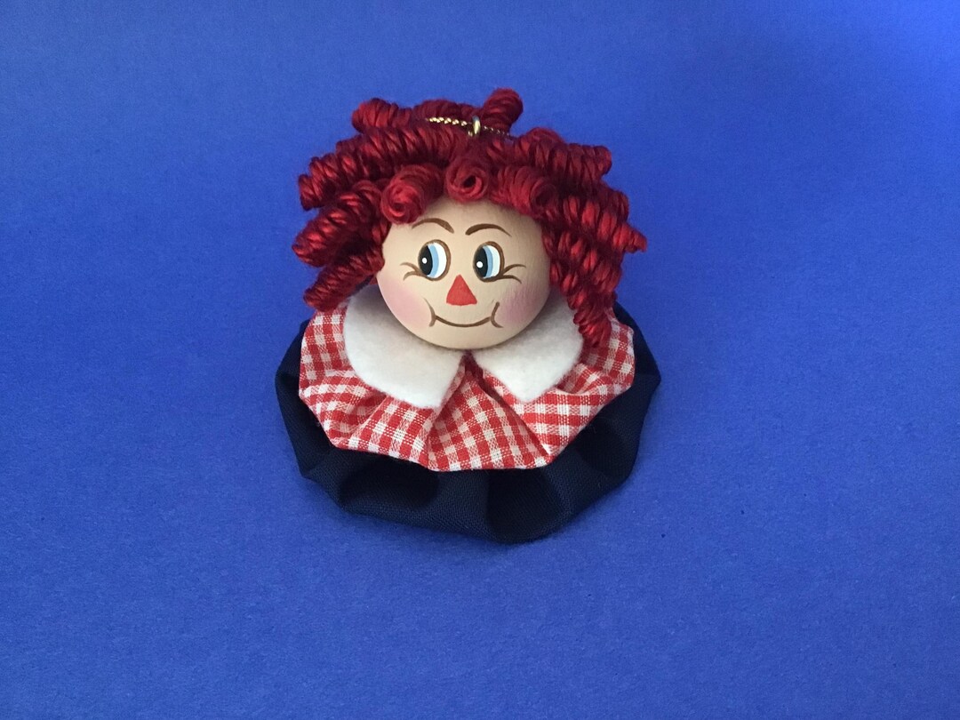 Raggedy Andy Ornament: Fabric Yo-yo, Felt Collar - Etsy