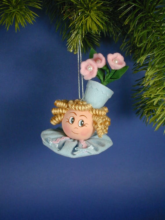 Oz Munchkin Girl Ornament/Handmade Flower Pot Oz Girl Munchkin | Etsy