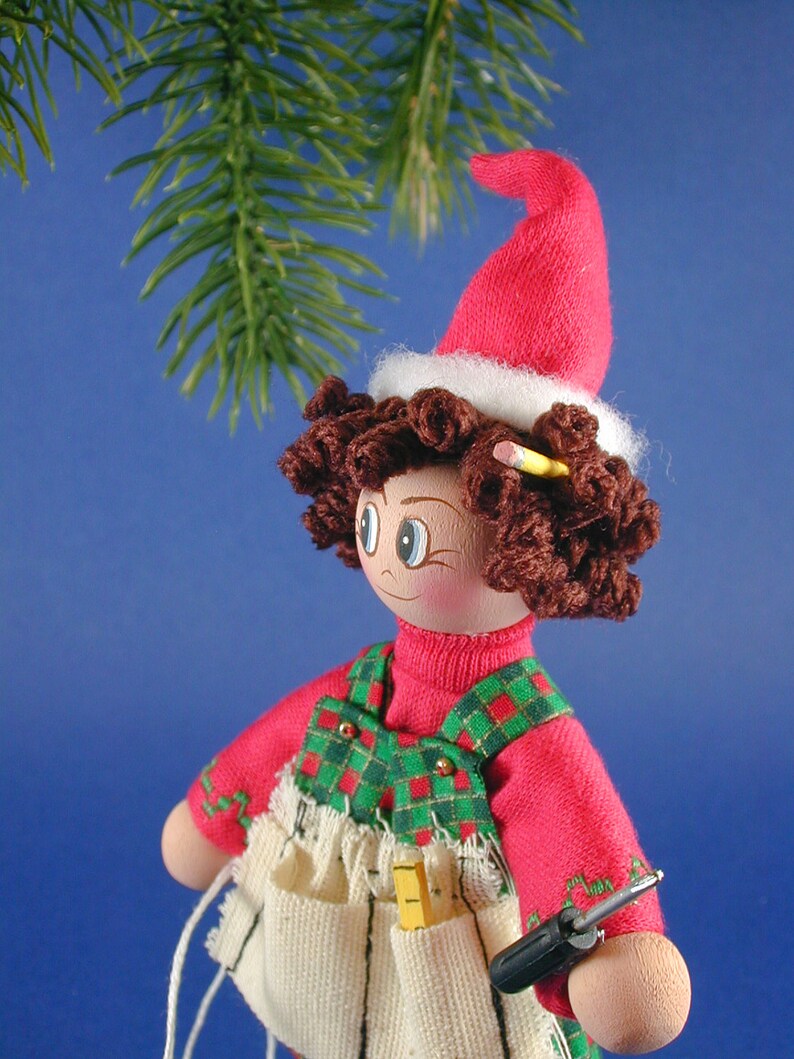 Elf Toymaker Clothespin Doll Etsy