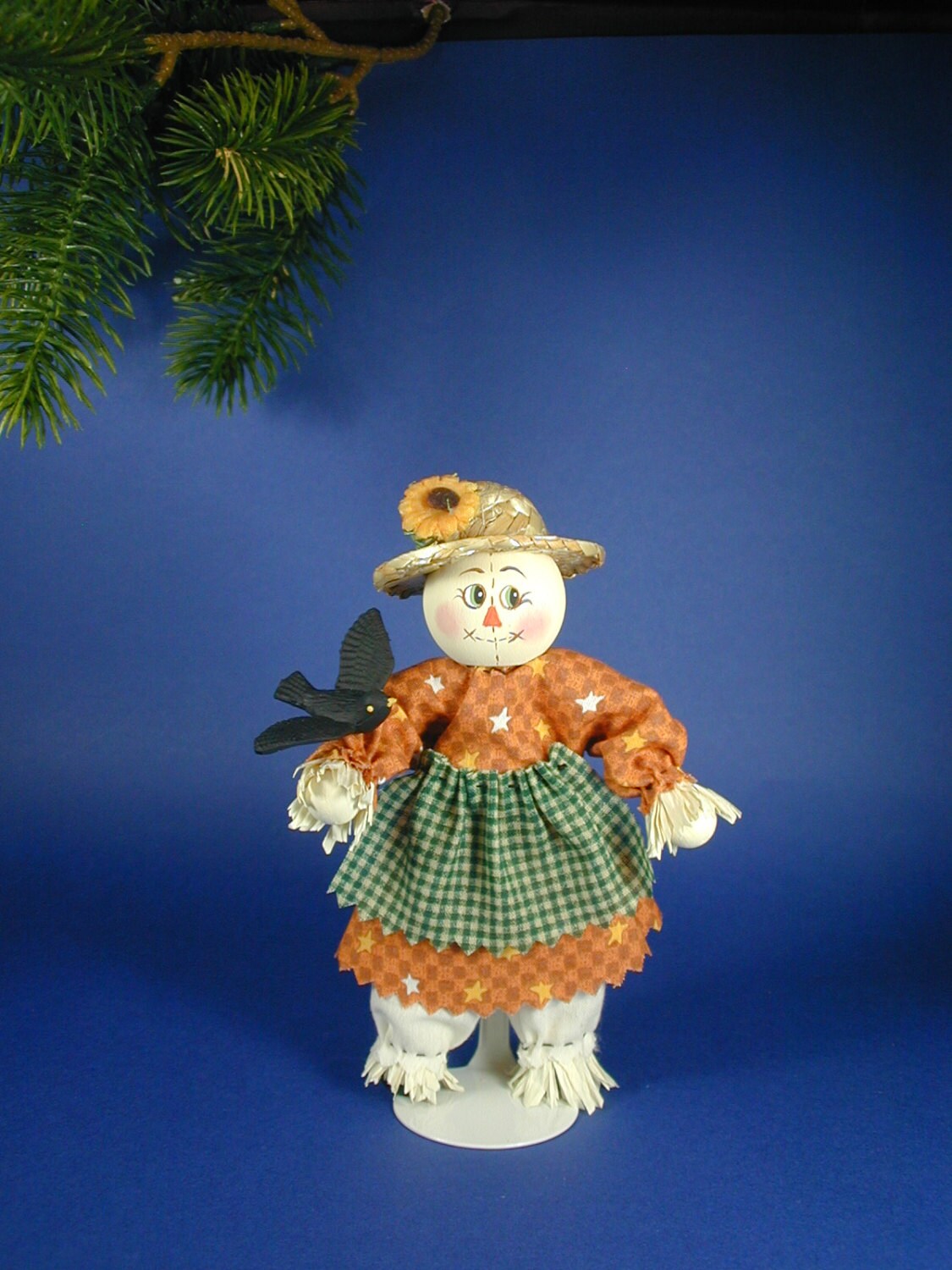 Scarecrow Girl Clothespin Doll Scarecrow Peg Doll Etsy