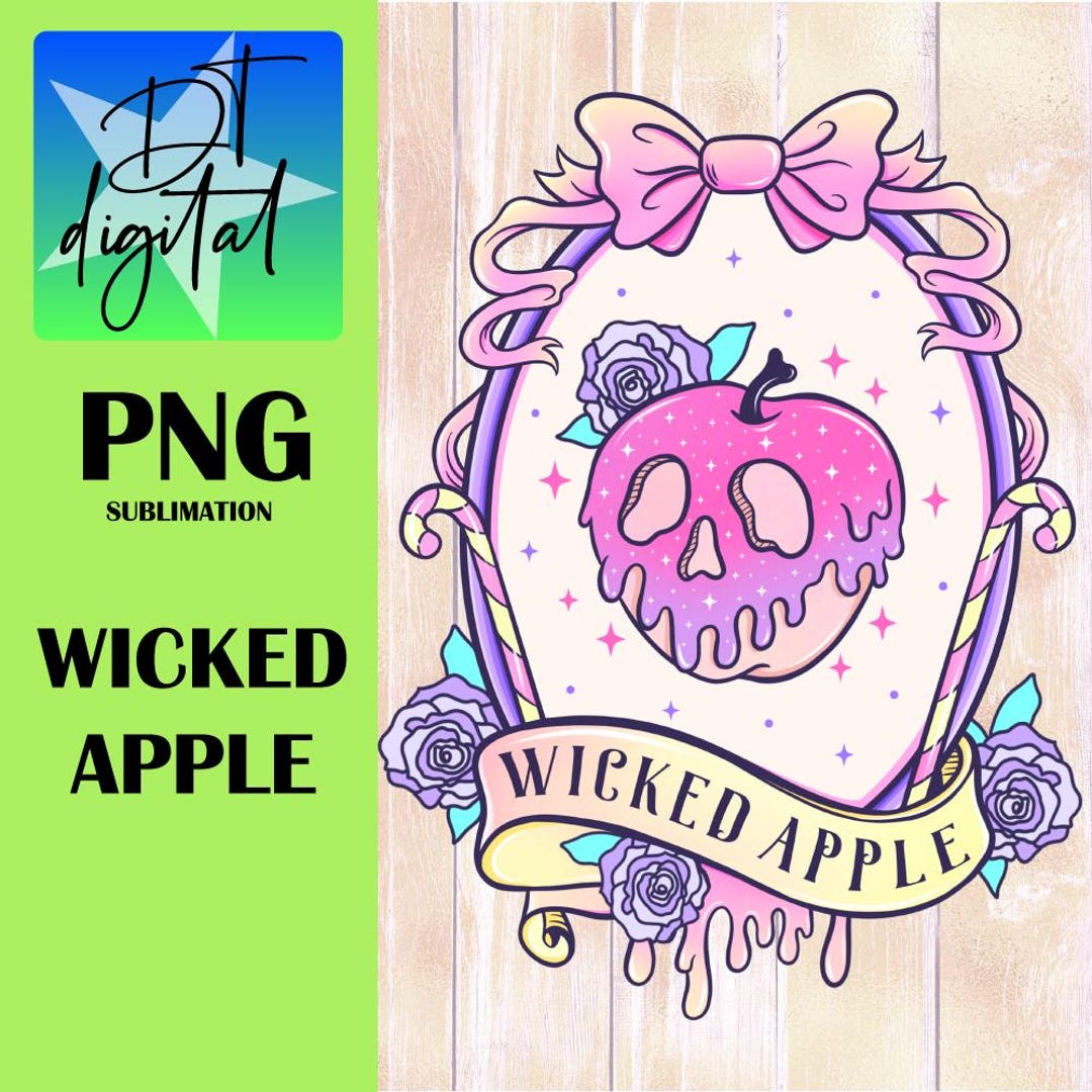 Wicked Apple PNG Halloween PNG Horror Png Poison Apple PNG Spooky Vibes ...