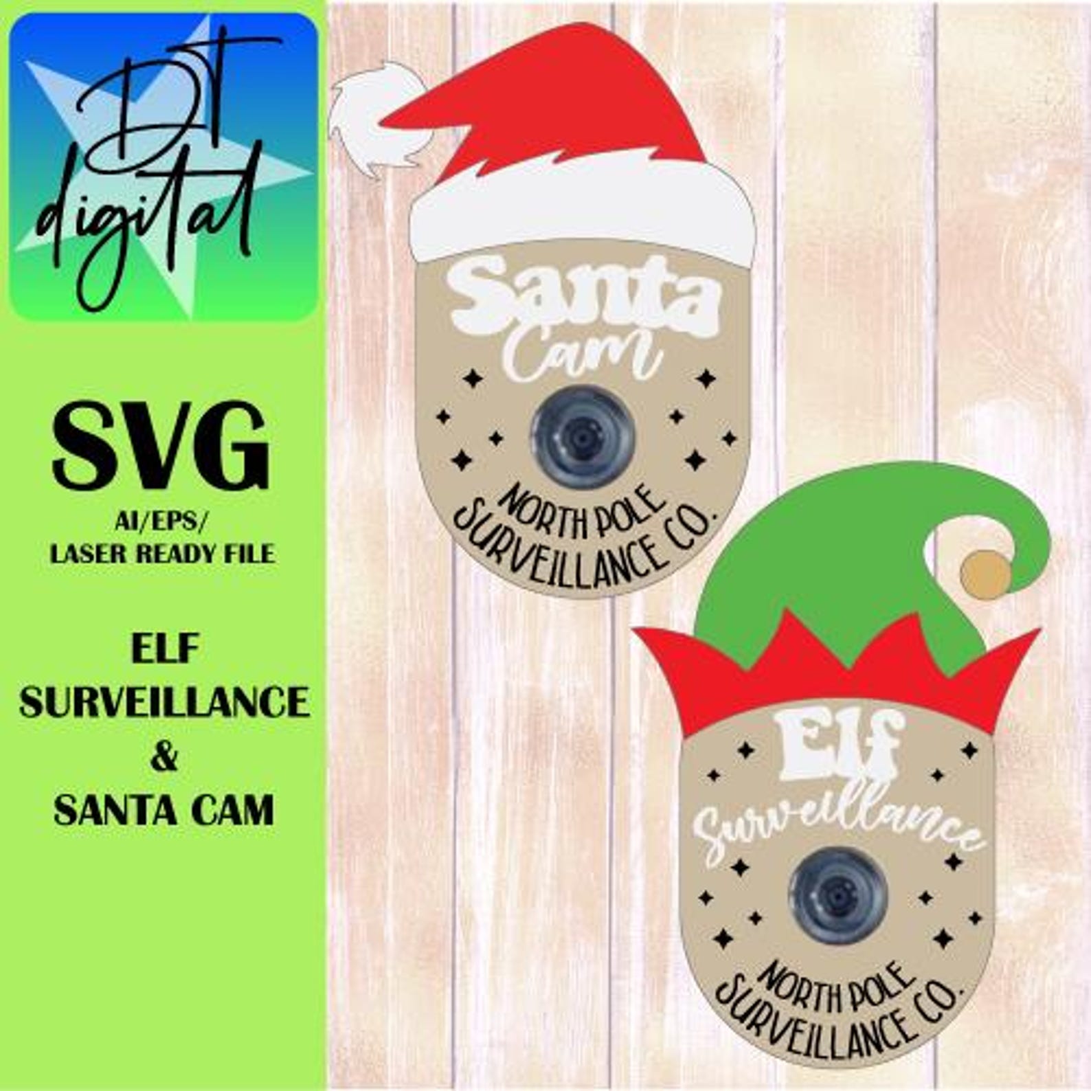 Elf Surveillance SVG Laser File | Christmas SVG | Elf SVG |glowforge ...