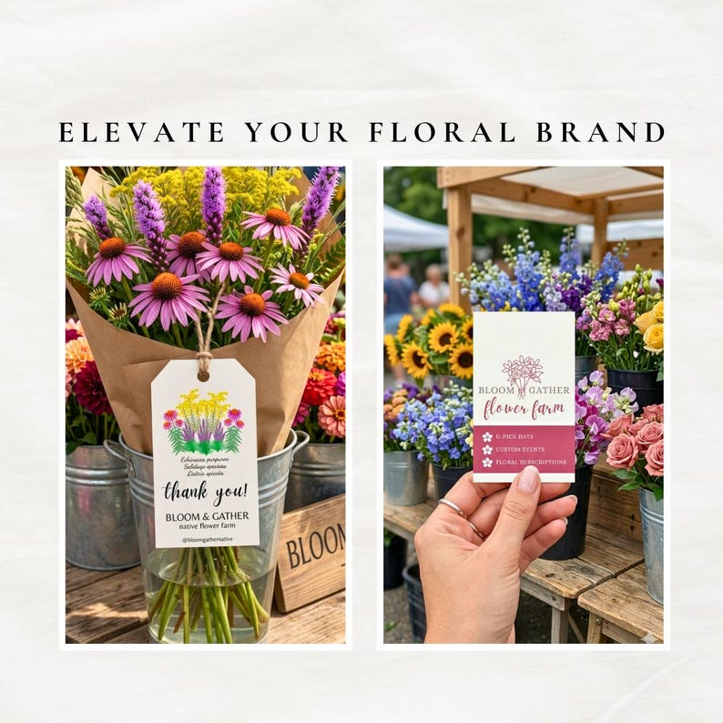 Florist Branding Kit Canva Templates | Editable Marketing Bundle ...