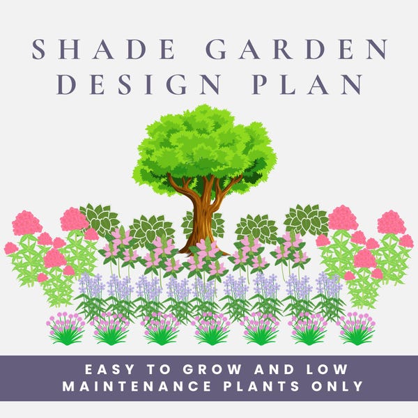 Shade Garden Layout - Etsy