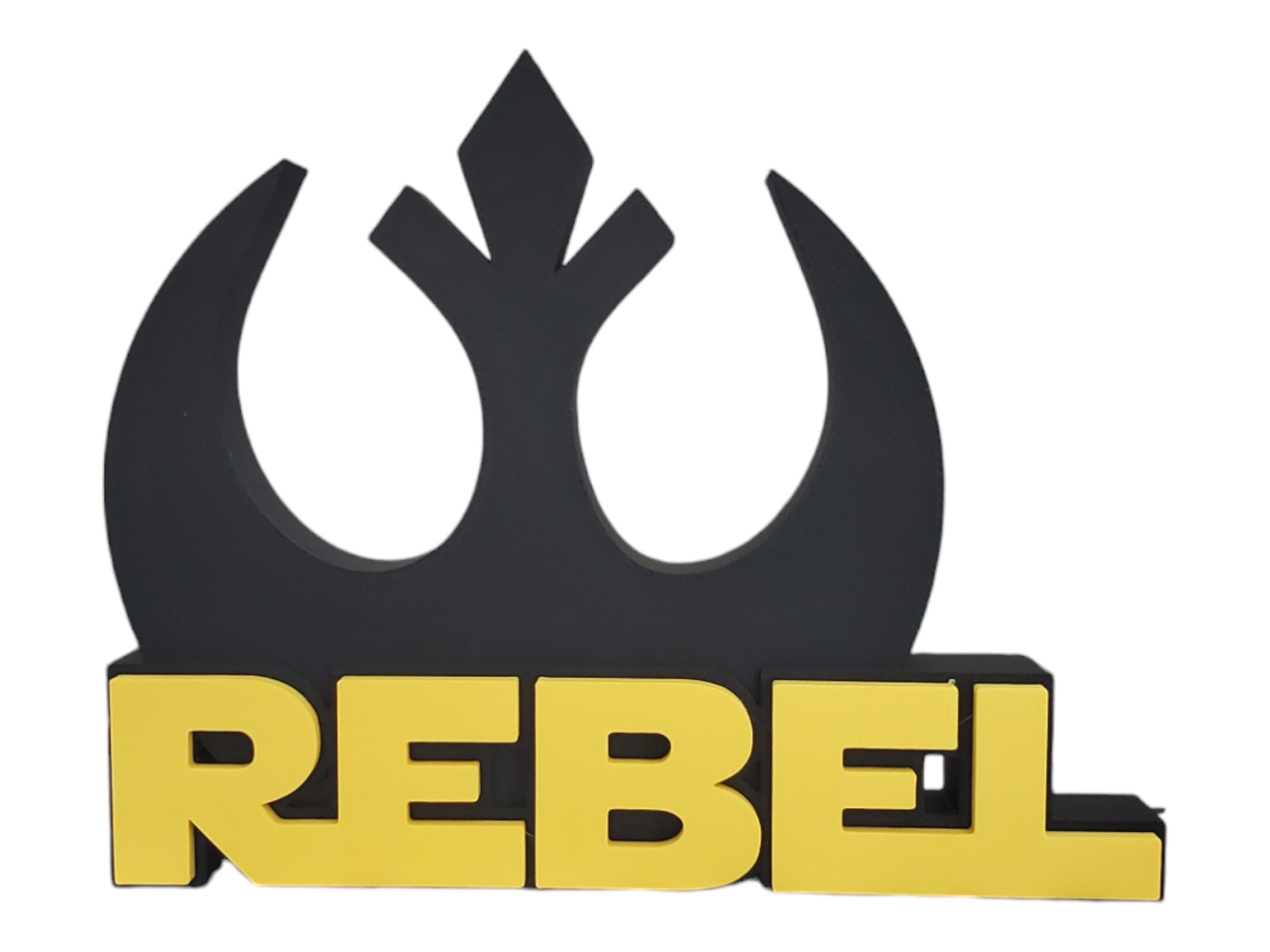 Custom 3d-printed Rebel Alliance Logo Name Sign | Personalized Wall ...