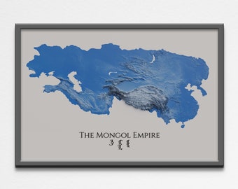 2D Printable Shaded Relief Byzantine Empire Poster | Historical Eastern ...
