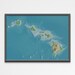 2D Printable Shaded Relief Hawaii Map Poster | Hawaiian Islands ...