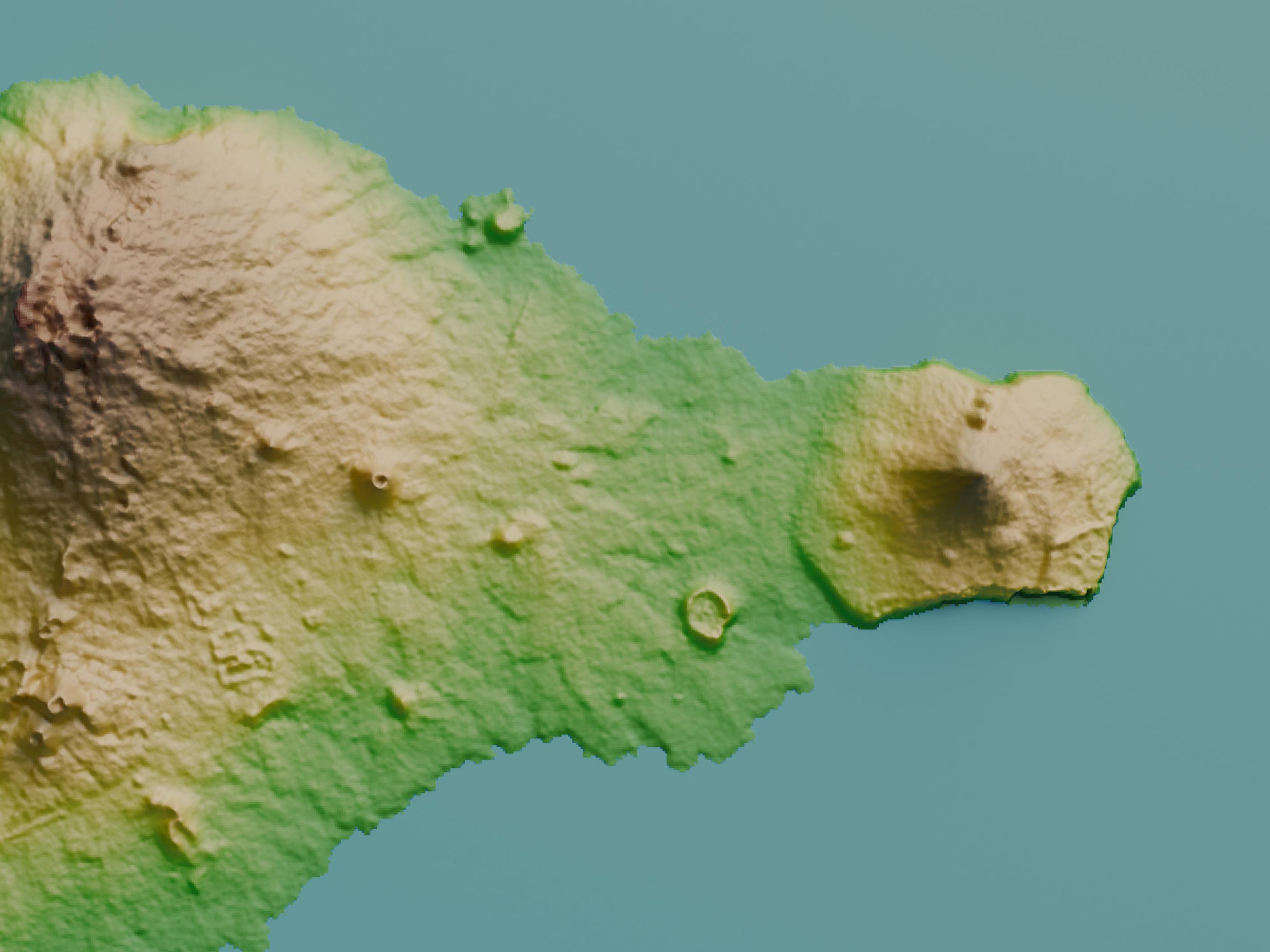 2D Printable Shaded Relief Easter Island Map Poster | Rapa Nui ...