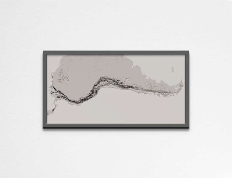 2D Printable Shaded Relief Andes Mountains Map Poster | the Andes ...