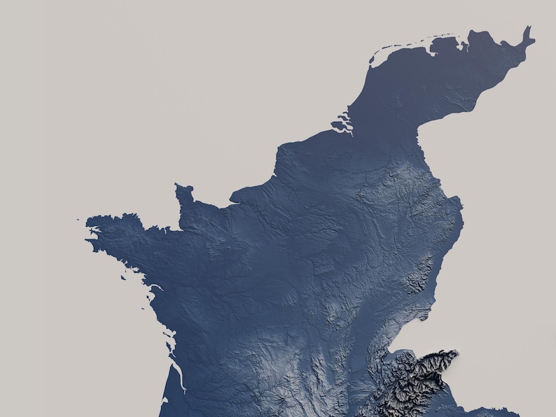 2D Printable Shaded Relief First French Empire Poster | Historical ...