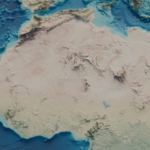 2D Printable Shaded Relief Africa Map Poster | Africa Elevation Map ...