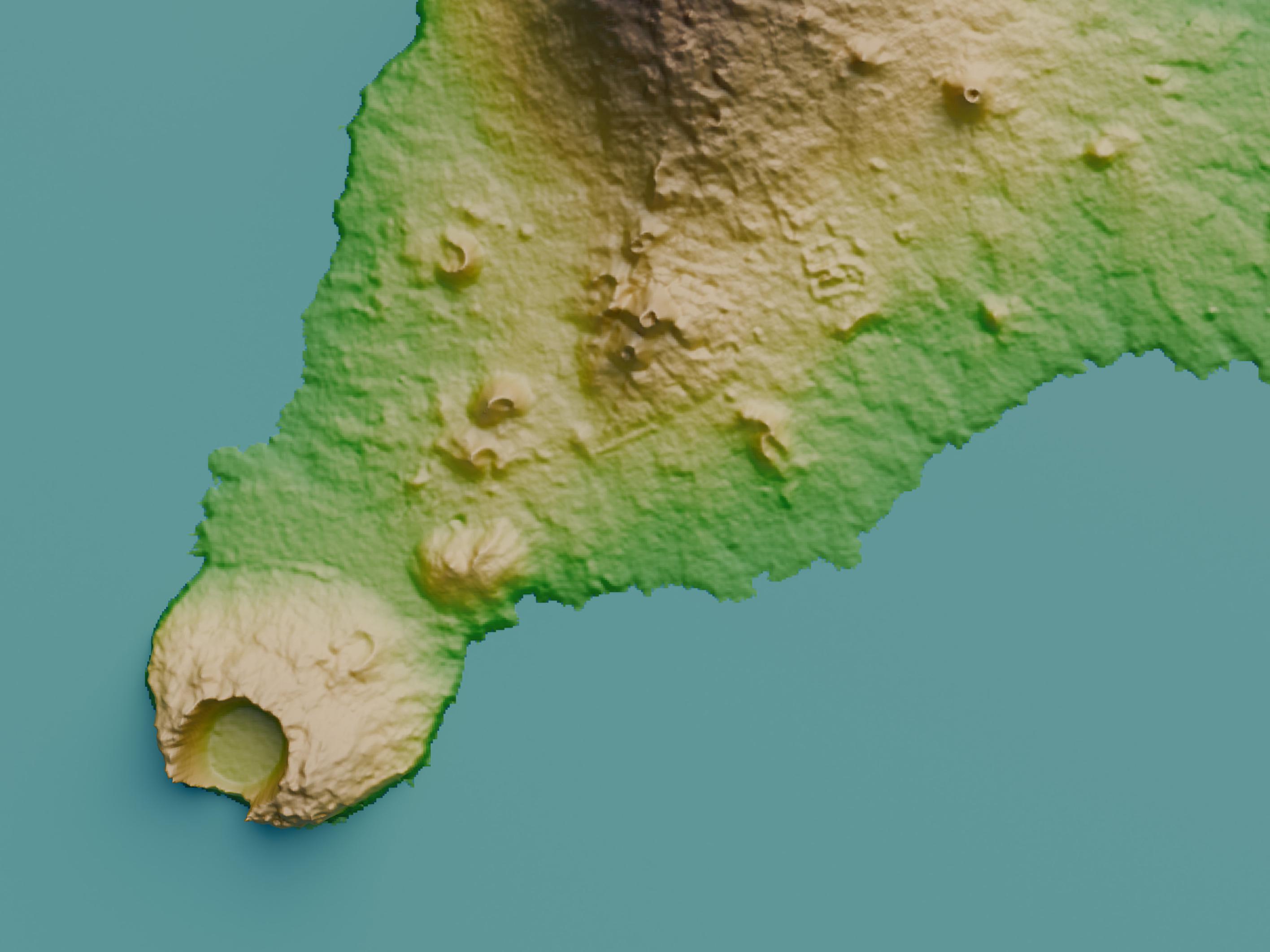 2D Printable Shaded Relief Easter Island Map Poster | Rapa Nui ...