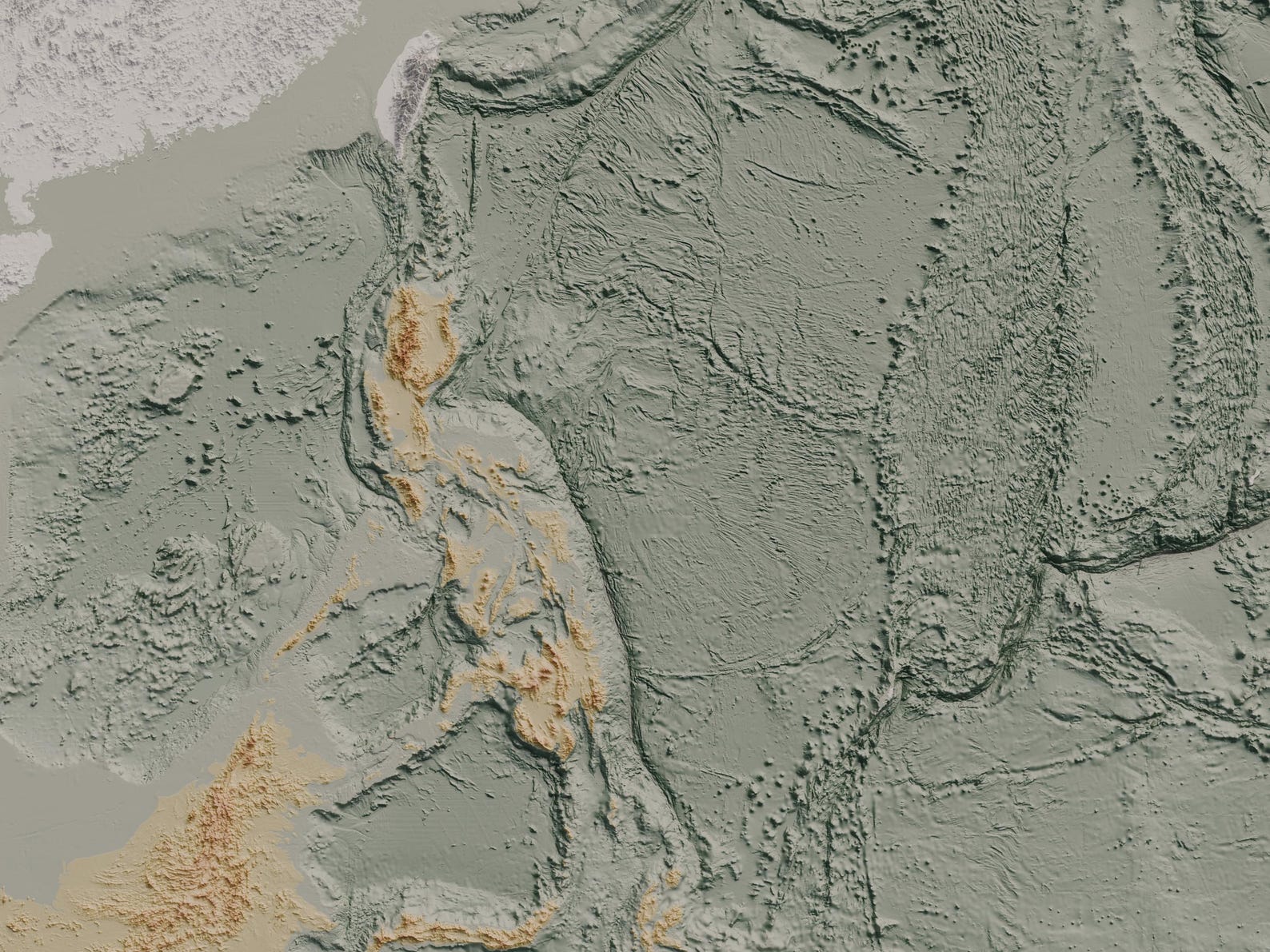 2D Printable Shaded Relief Southeast Asia Map Poster | Southeast Asia ...