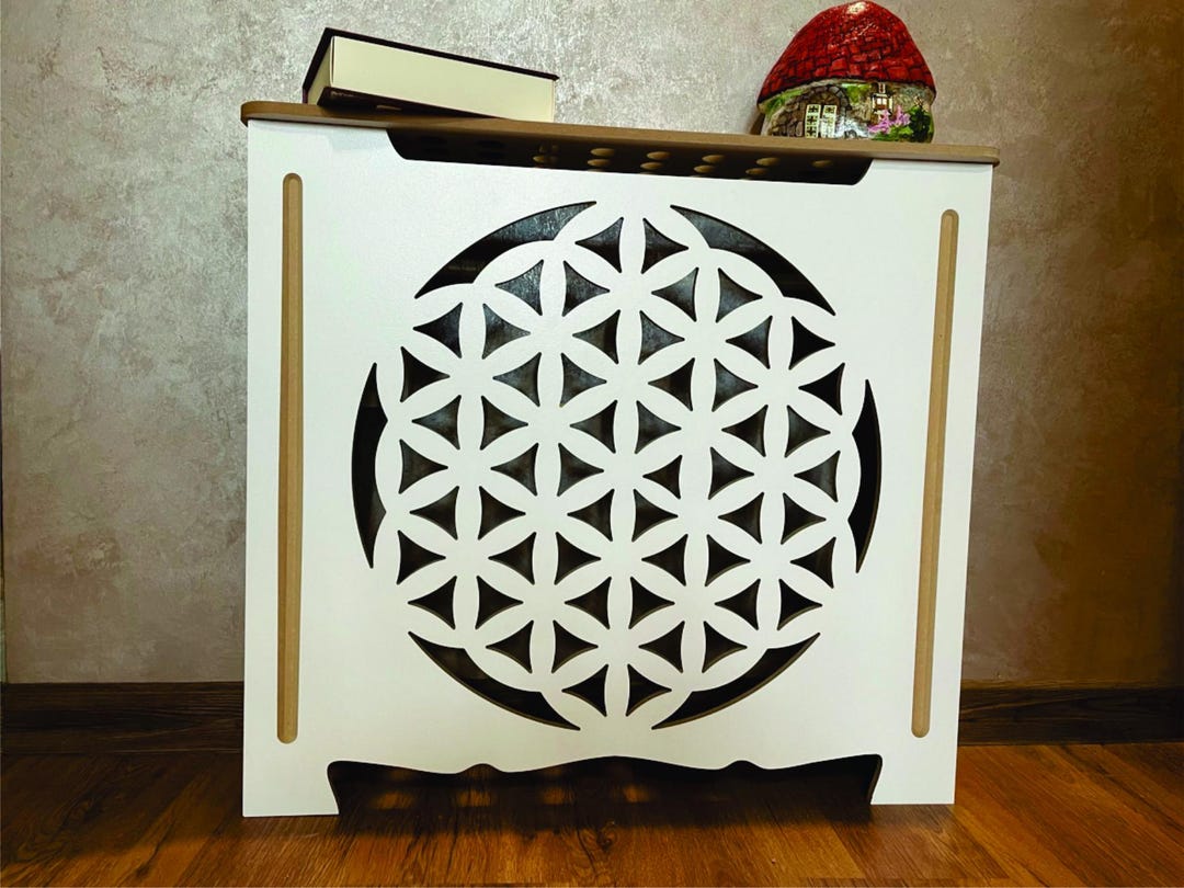 Modern Flower of Life Radiator Cover, Flower of Life Heat Cover, Custom ...