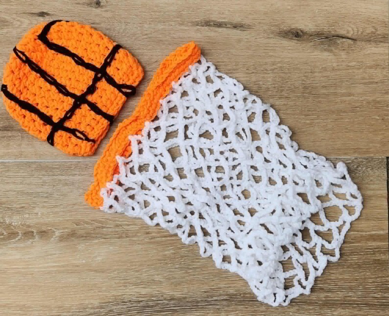 Crochet Basketball Outfit.newborn Basketball Hat and Net Costume Set ...