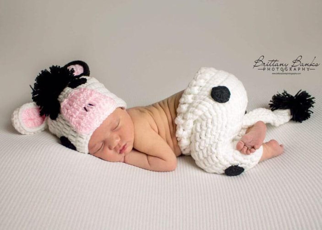 Crochet Cow Outfit,newborn Cow Photo Prop,baby Shower Gift.halloween ...