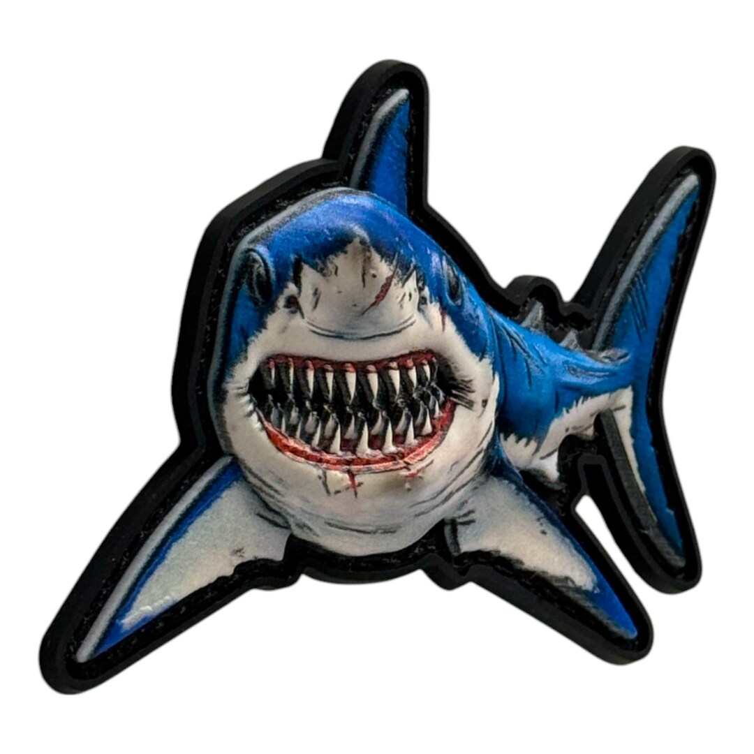 Shark 3D PVC Morale Patch - Etsy