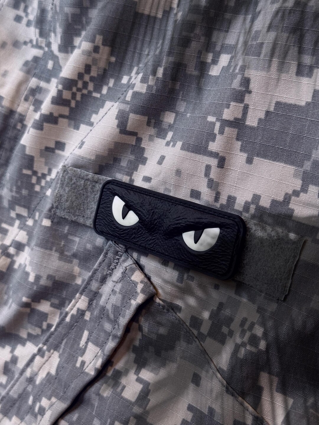 3D PVC Rubber Cat Eyes Patch - Etsy