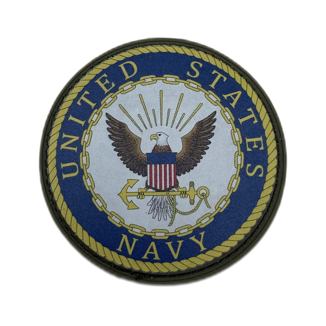 United States Navy PVC Patch – USN Military Emblem, Hook & Loop Backing ...