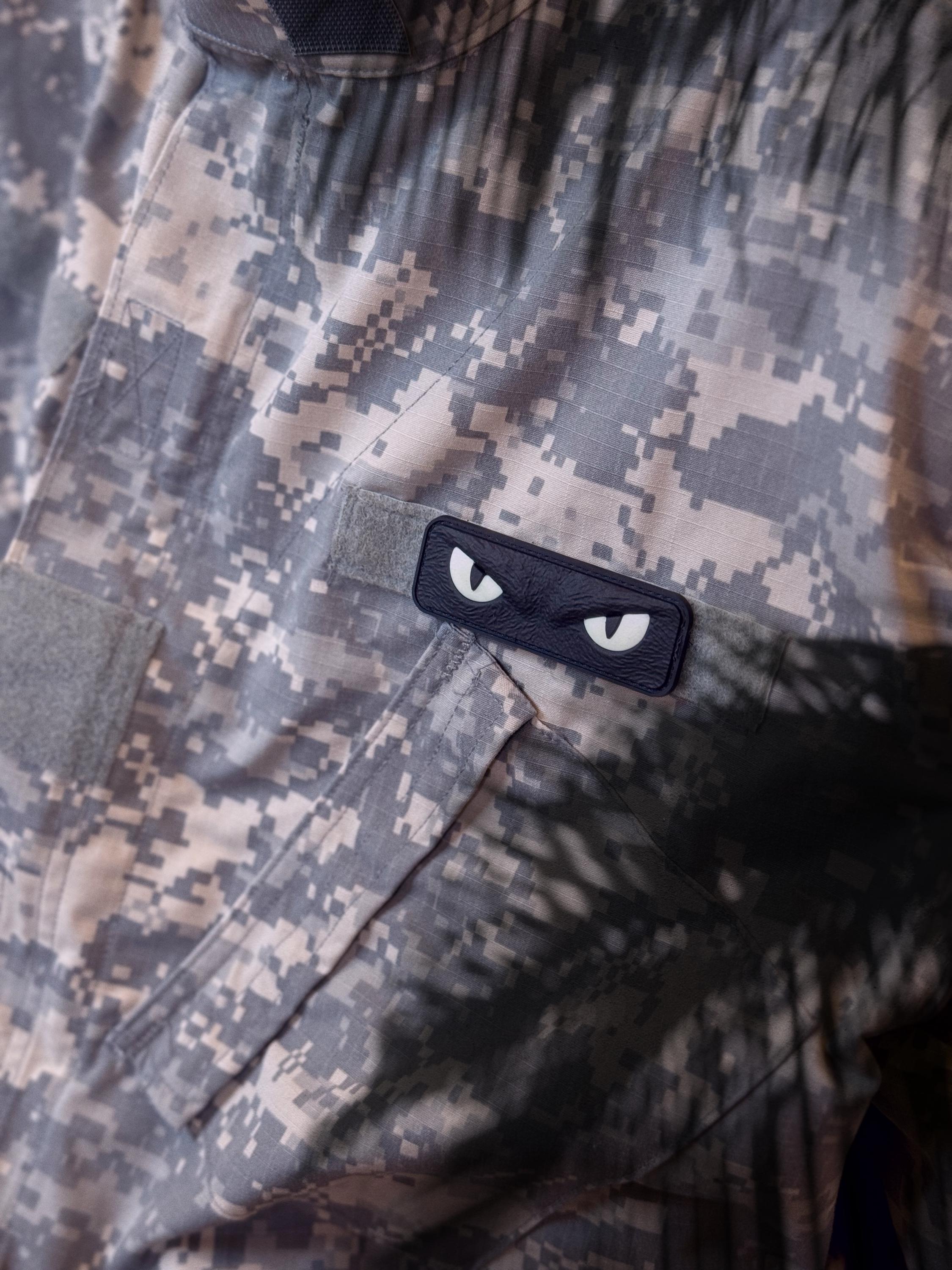 3D PVC Rubber Cat Eyes Patch - Etsy