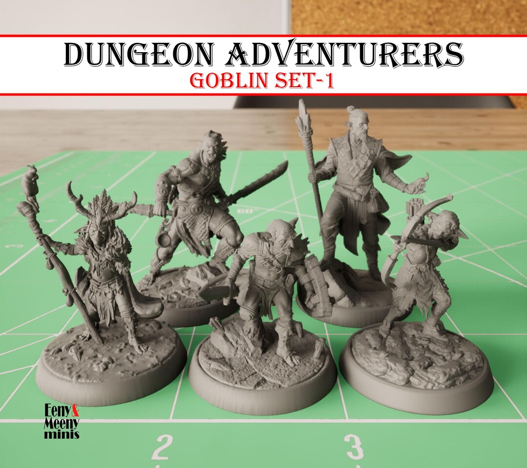 Dungeon Adventurers Goblin Set-1 32mm D&D Miniature Role Playing Game Hobgoblins Group Army ...