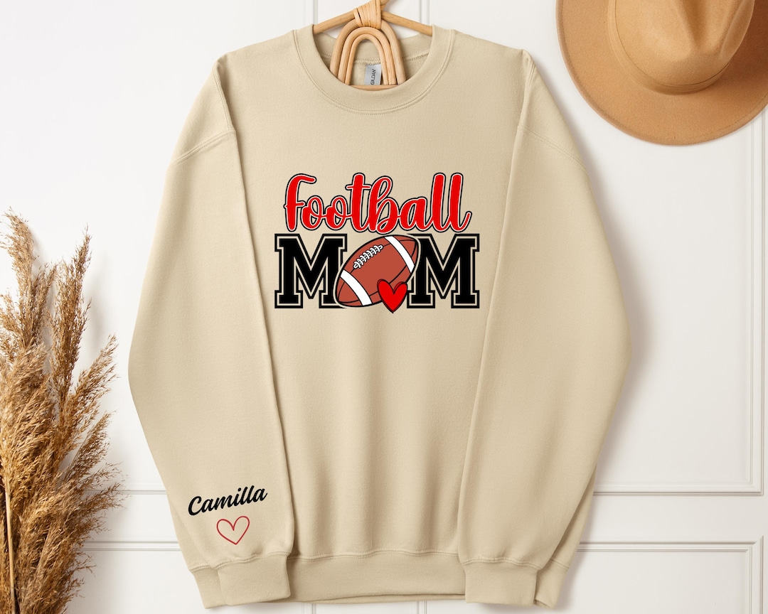 Football Mom Sweatshirt,custom Football Mom Sweater With Kid Name,game ...