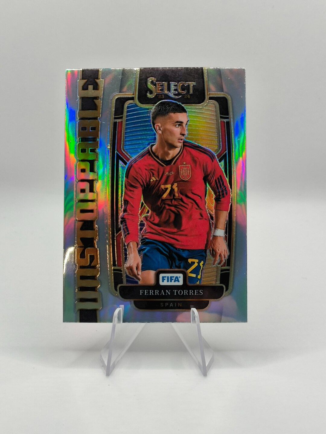 Ferran Torres. Spain. Unstoppable Insert. 2023-24 Panini Select FIFA ...