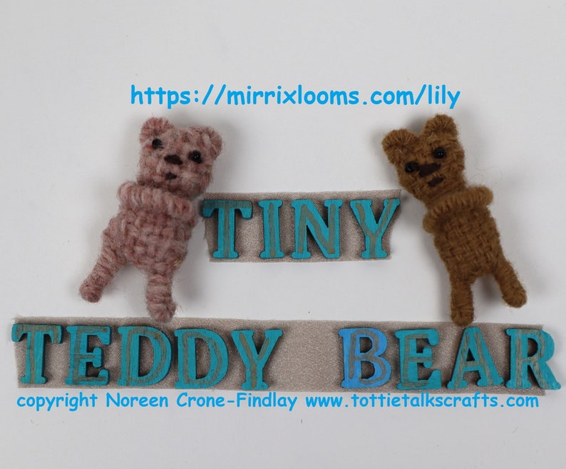 PDF Pattern for Teeny Tiny Teddy Bear to Weave on the Mirrix Chloe Loom ...